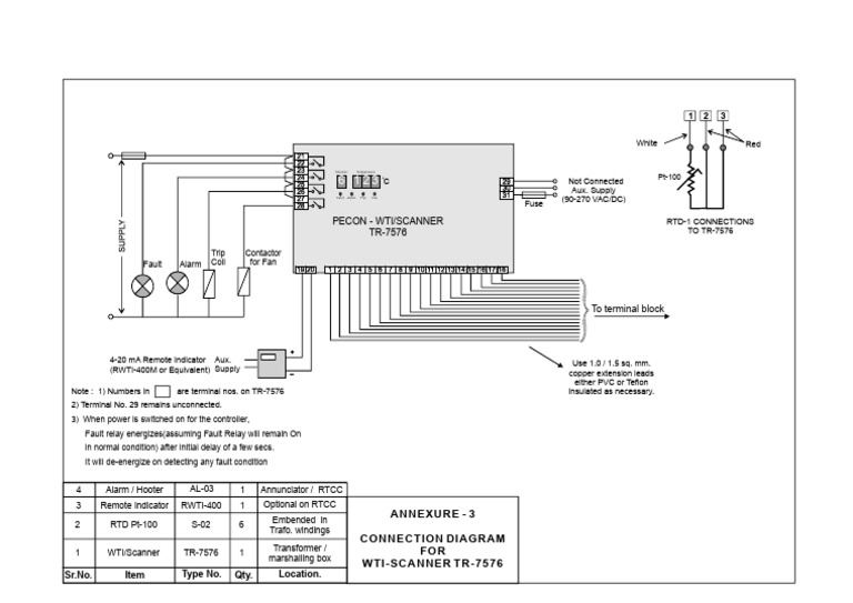WTI-Scanner TR-7576 Wiring Diagram | PDF | Transformer | Relay