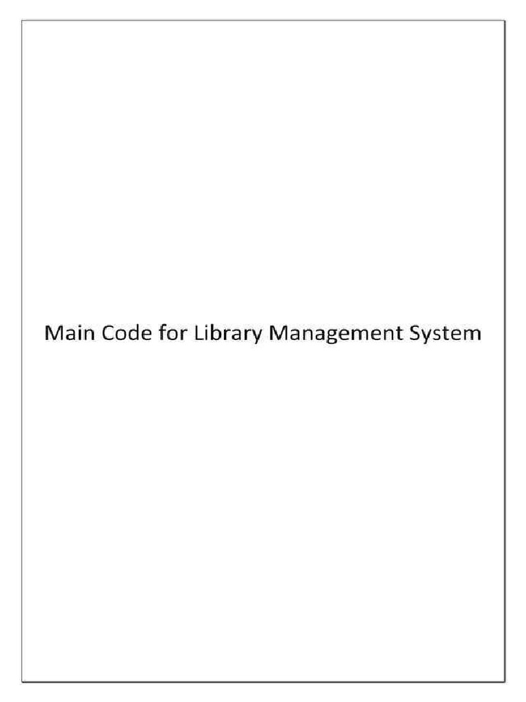 Inoformatics Practices Project (Library Management) | PDF