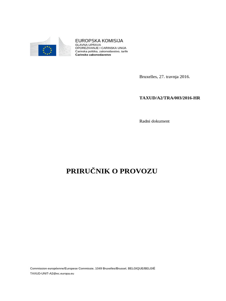 Prirucnik o Provozu 2016 | PDF