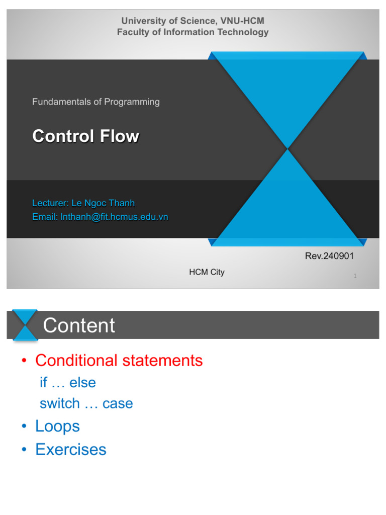FP - Topic 3 - Control Flows - Conditional and Loop | PDF | Control Flow | C (Programming Language)
