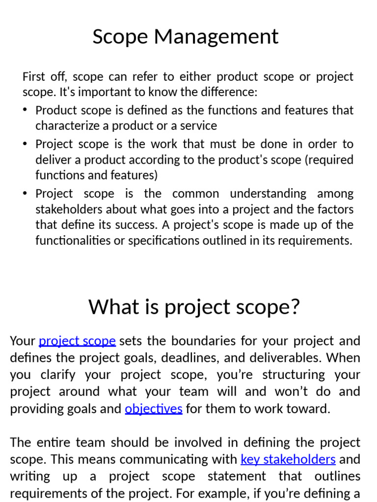 Project Scope Management | PDF | Creativity | Brainstorming