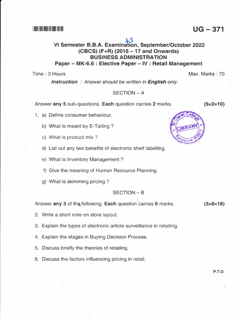 RM 2022 QP | PDF | Teaching Methods & Materials