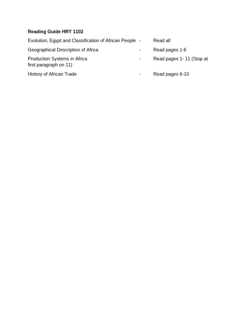 Reading Guide | PDF | Travel | History