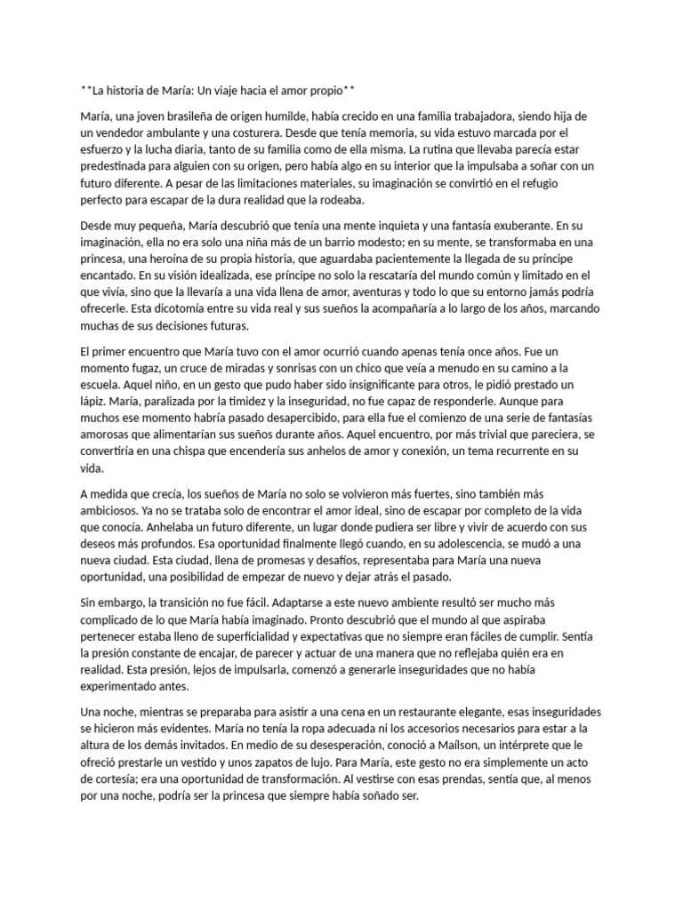 María Es Una Joven Brasileña Cuya Vida Refleja Una Profunda Contradicción Entre El Idealismo de ...