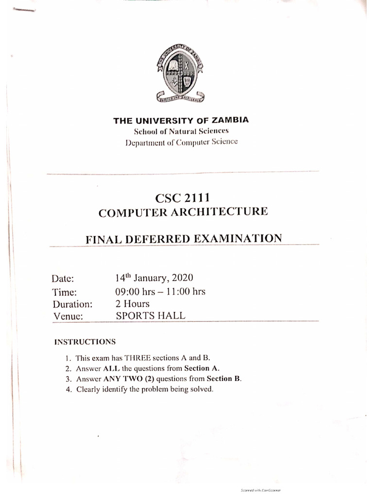 CSC 2111 Deferred Exam 2019 | PDF