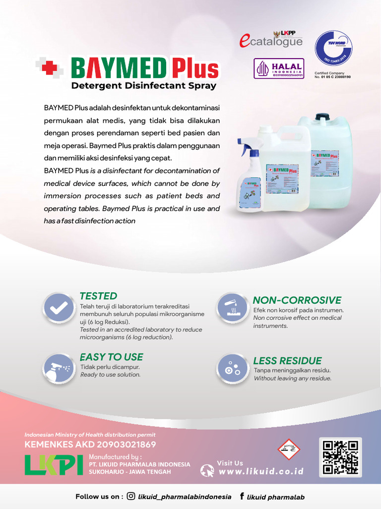 Holding Time Disinfektan Baymed Plus | PDF | Kesehatan Holistik | Sains ...