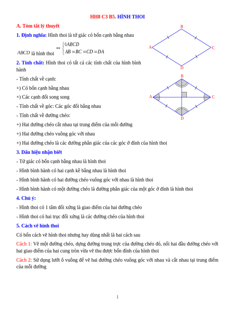 LG - HH8 - B5.1 Hinh Thoi | PDF