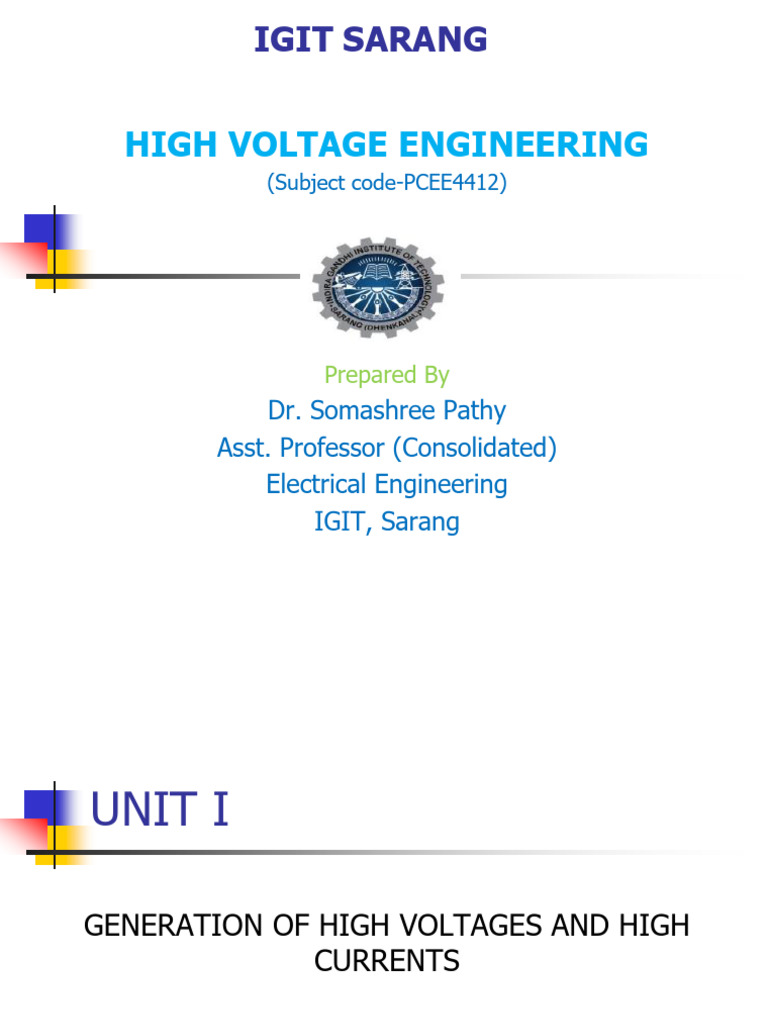 Unit I - Hve Igit 1650959430 | PDF | Rectifier | Capacitor