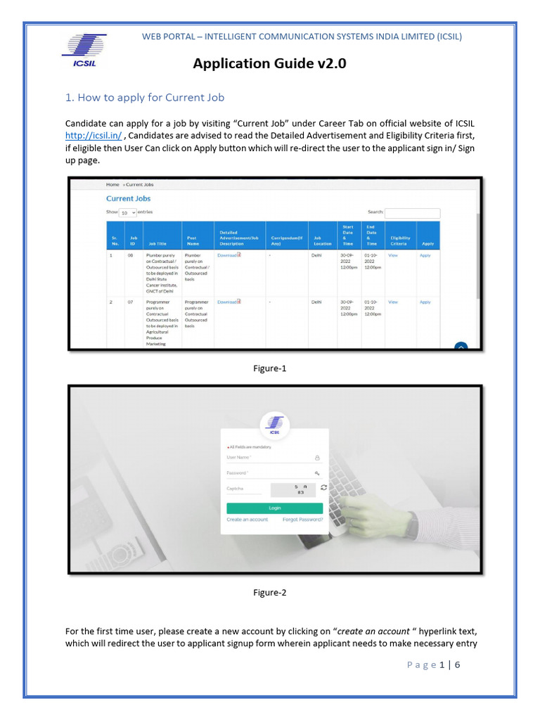 ICSIL Job Application Guide 2023 | PDF | User (Computing) | Password