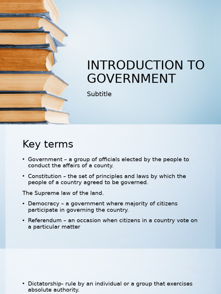 Introduction To Government | PDF | Electoral District | Elections