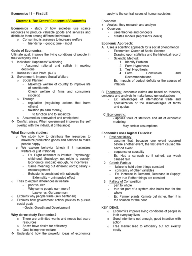 Econ-11-First-LE-Reviewer | PDF | Demand | Economics