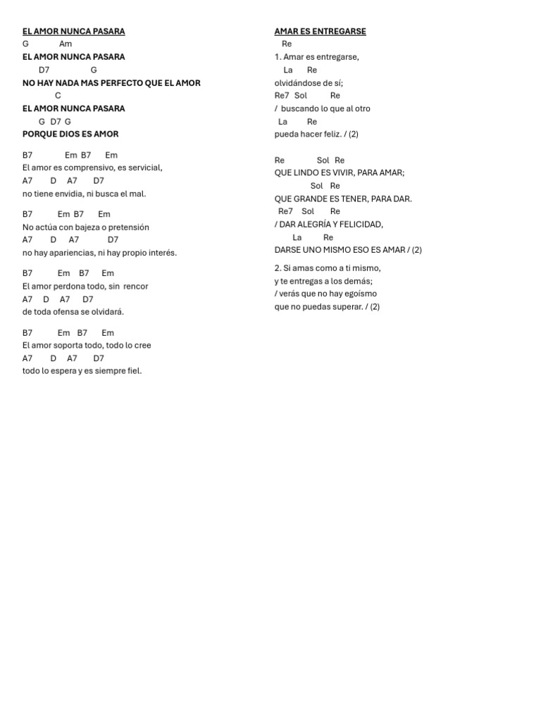 El Amor Nunca Pasara | PDF