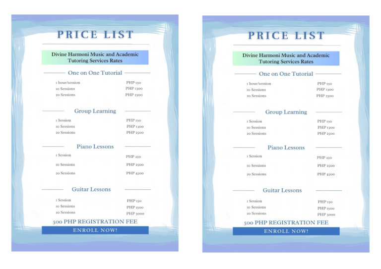 Pricelist | PDF