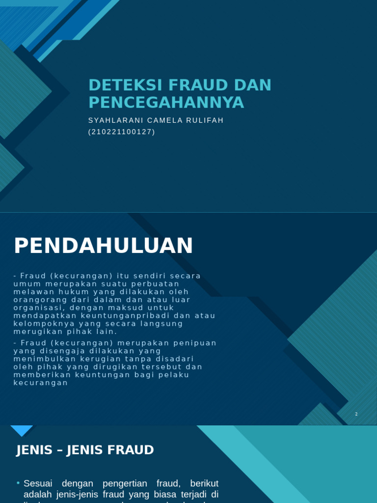 Deteksi Fraud Dan Pencegahannya Pdf Bisnis