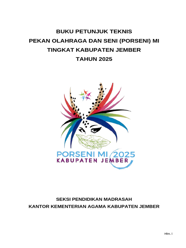 Draf Juknis Porseni MI Kab - Jember Tahun 2025 | PDF
