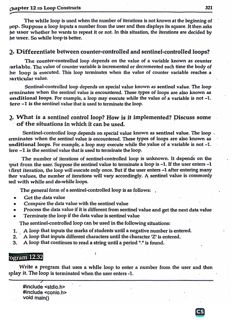 Sentinel Value and Counter Variable | PDF