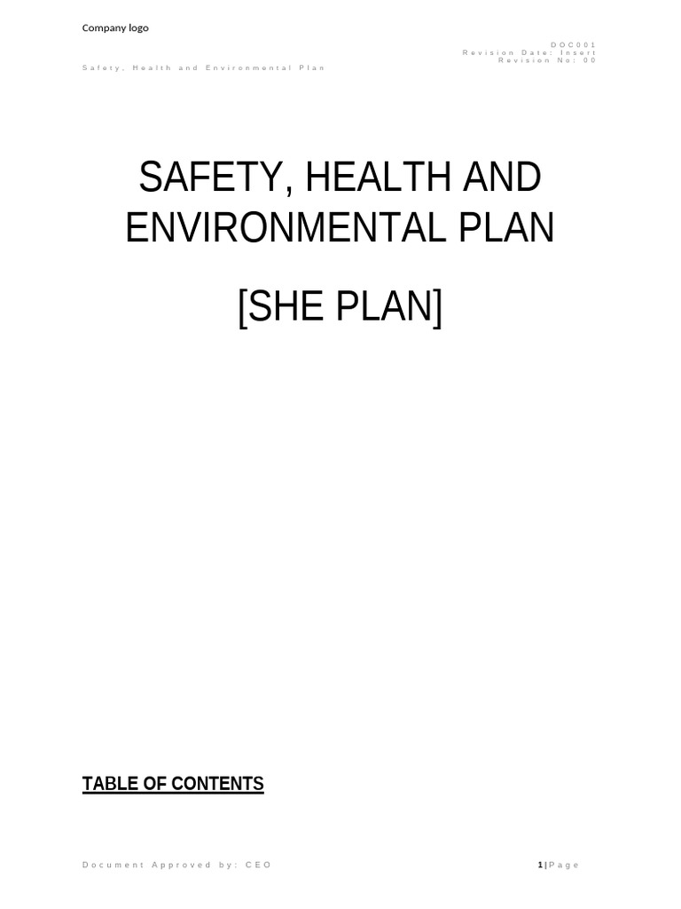 Doc001 She Plan | PDF | Occupational Safety And Health | Employment