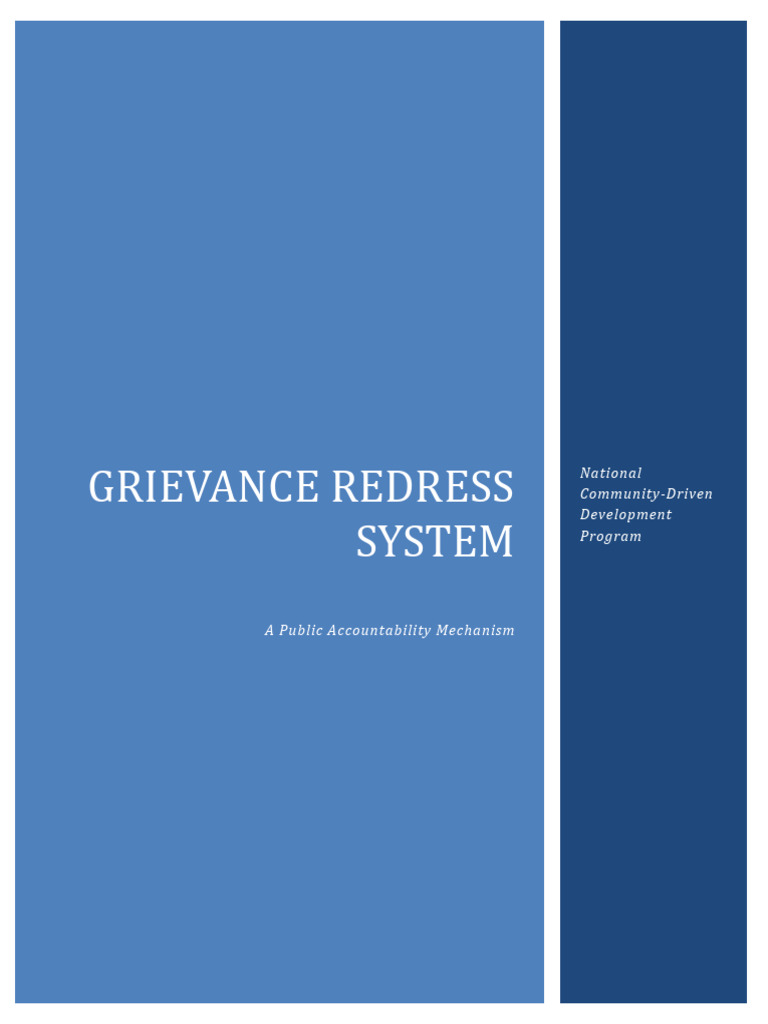 Grievance Redress System | PDF | Governance | Complaint