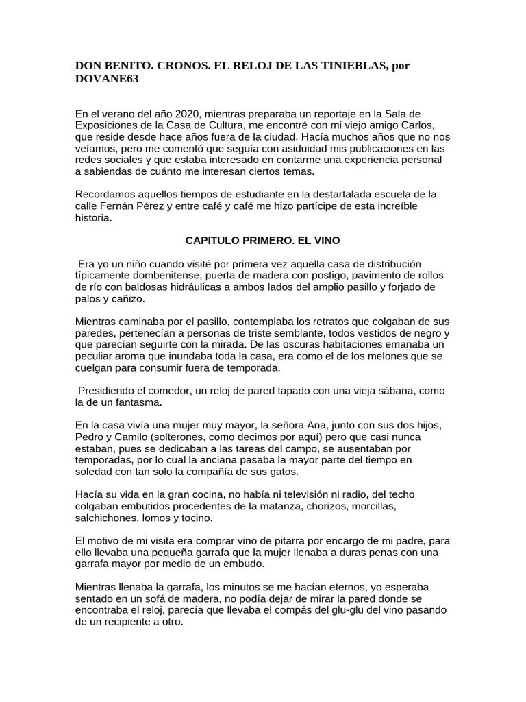 Dovane Cronicas | PDF | Reloj