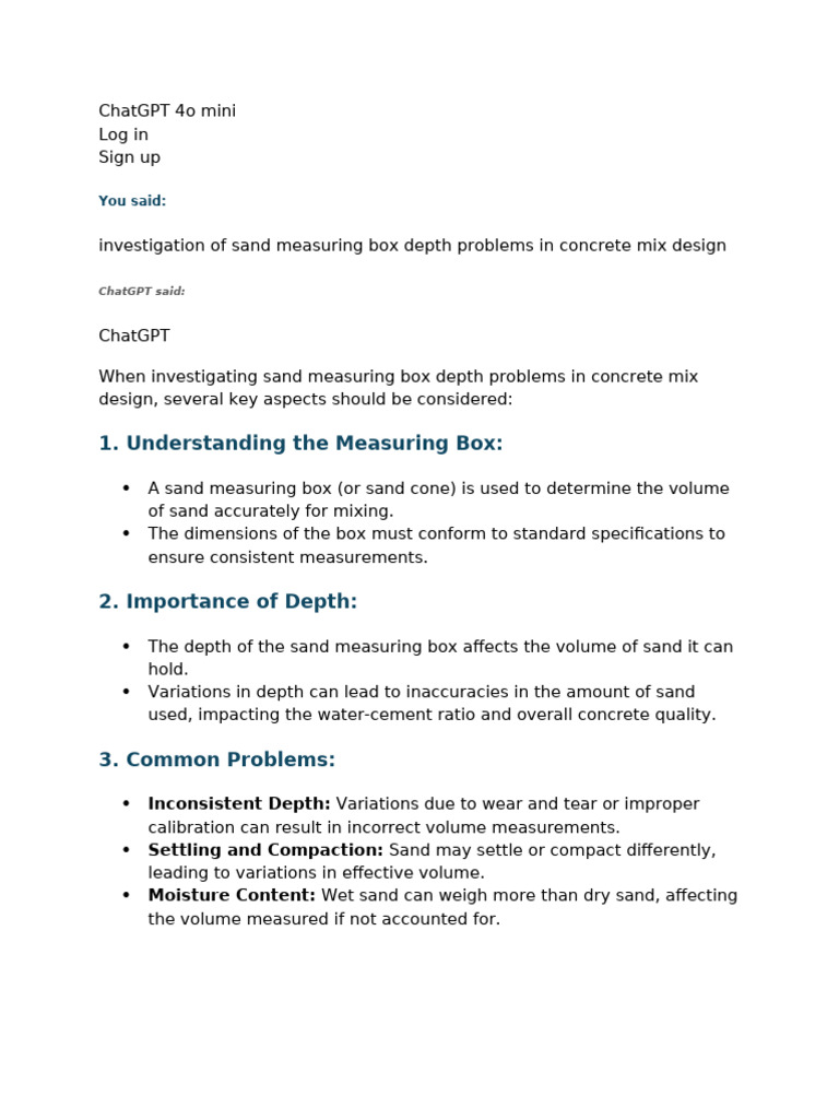 Understanding The Measuring Box:: You Said | PDF | Concrete | Data Analysis