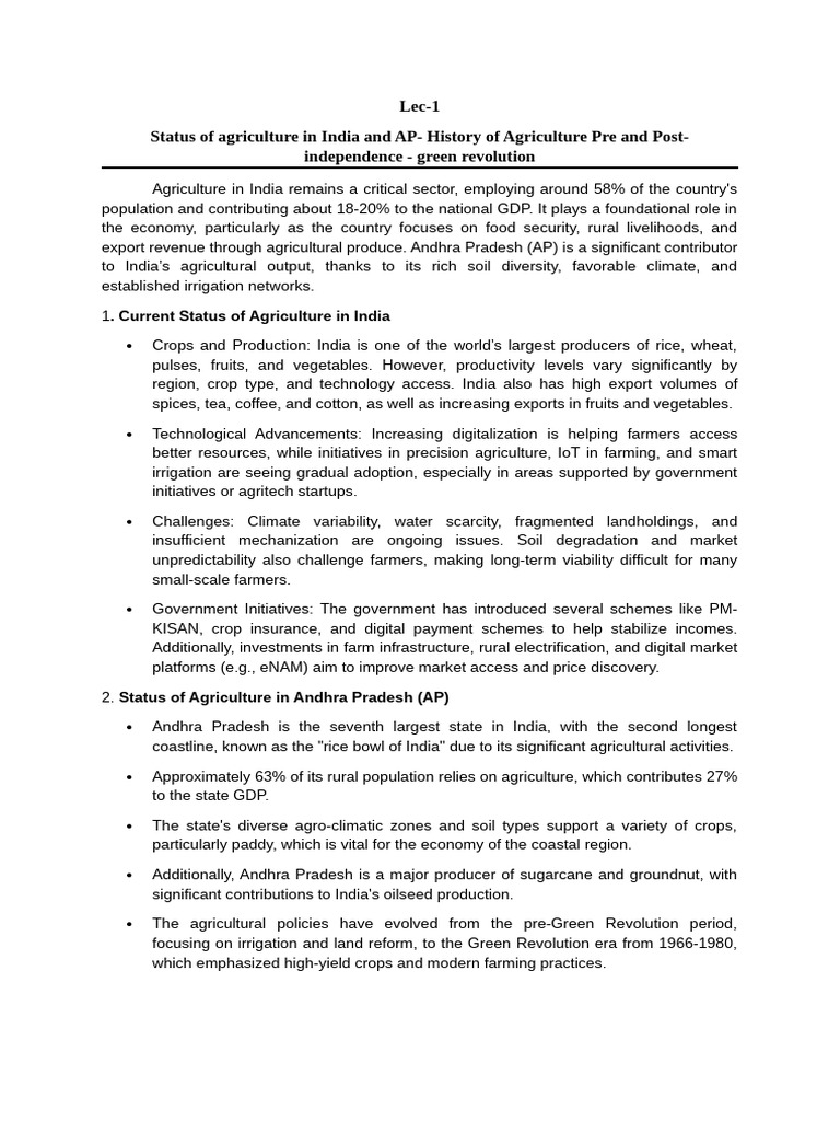 MDC 100 | PDF | Agriculture | Green Revolution