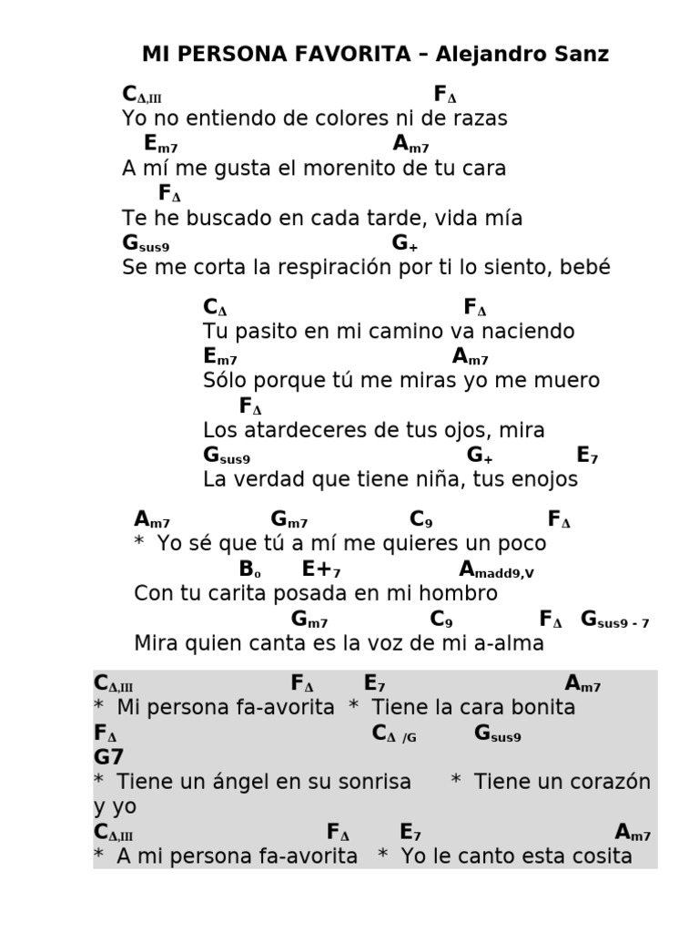 Mi Persona Favorita | PDF