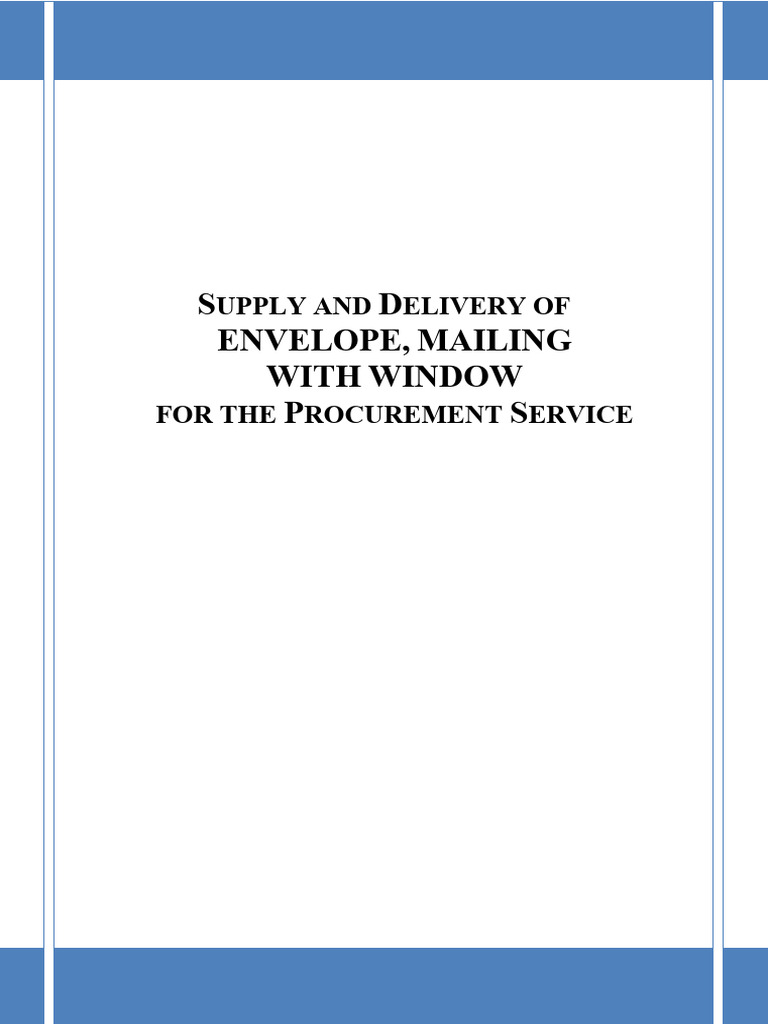 BID DOCS - Envelop, Mailing With Window Final | PDF | Business