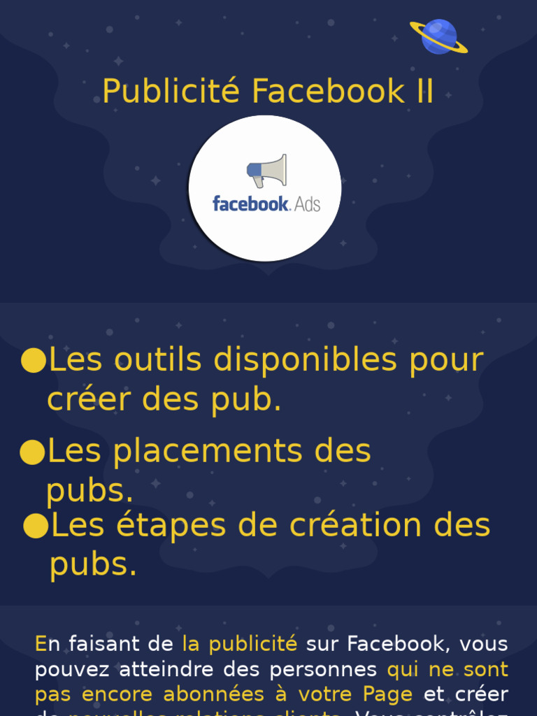 Marketing Digital Cours 3 - Publicité Facebook Ads 2 . | PDF | Publicité | Facebook