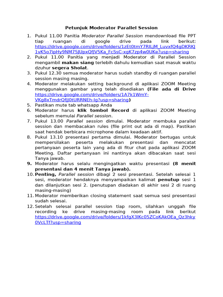 Script & Petunjuk Moderator ICLIQE 2022 | PDF | Career & Growth ...