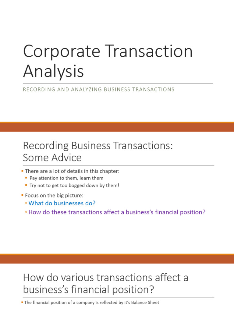 Transaction Analysis Slides Pdf Equity Finance Retained Earnings