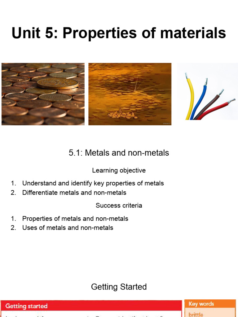 Unit 5 Properties of Materials Till 5.3 | PDF | Alloy | Metals