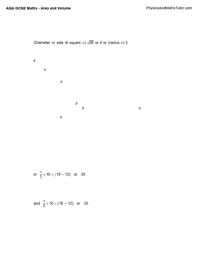 Area and Volume of Prisms Worksheet For Grade 8 | PDF | Area