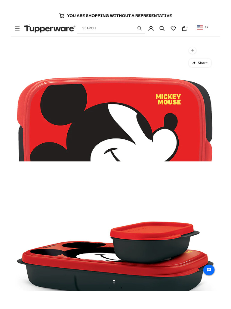 Disney Mickey Mouse Slim Lunch Container - Tupperware US | PDF