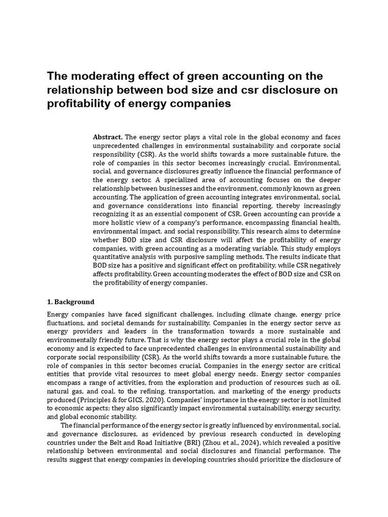 Contoh Paper Akuntansi Carbon Disclosure | PDF | Statistics | Corporate ...