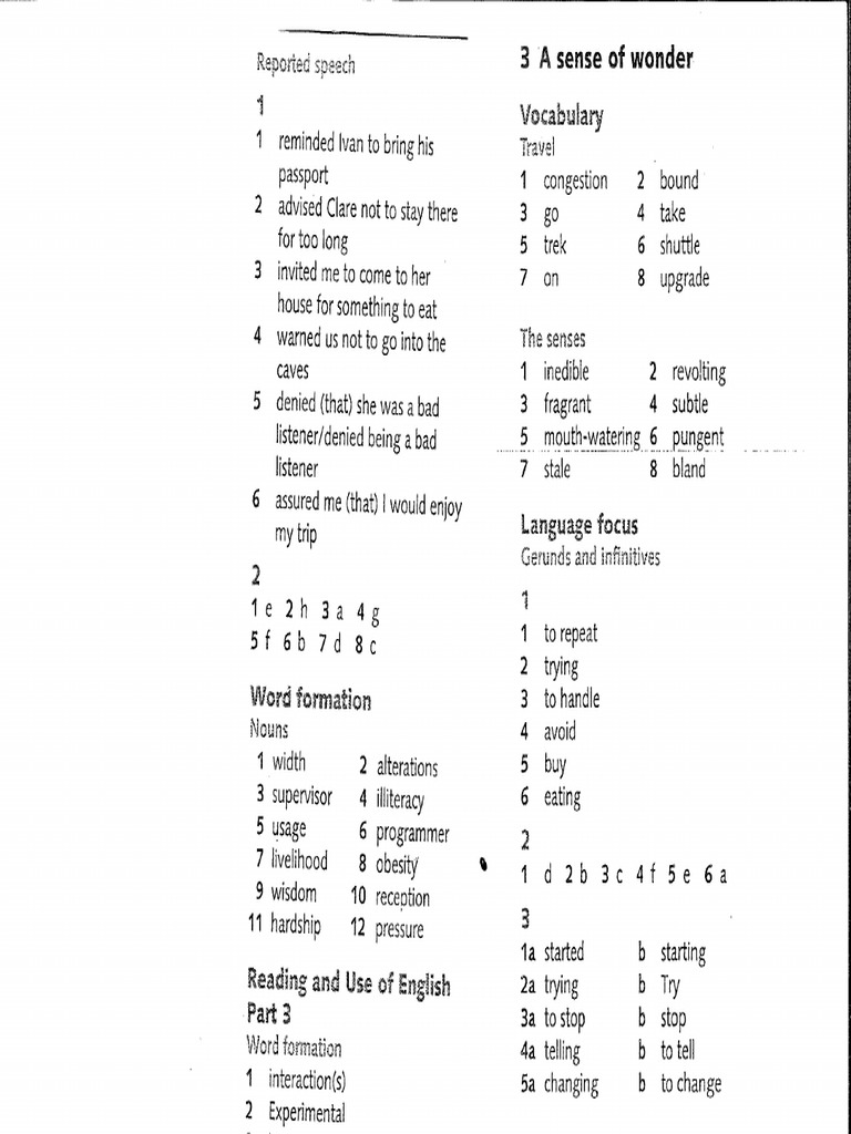Extra Language Practice U3 - Results | PDF