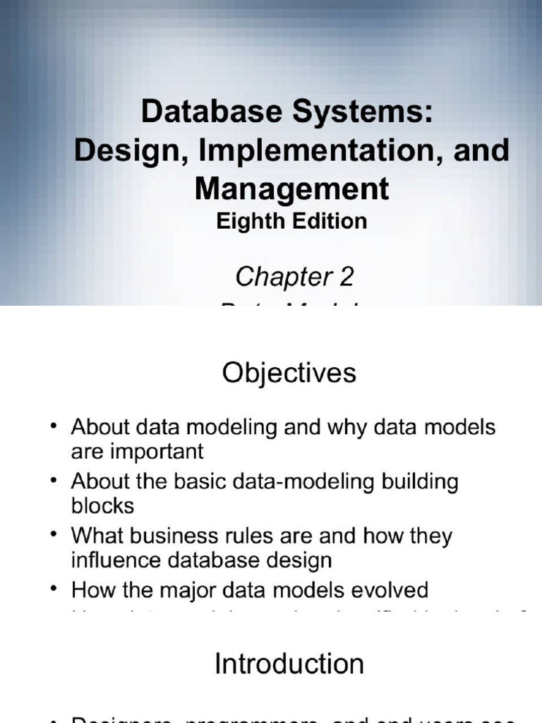 Chapter 2 - Data Models | PDF