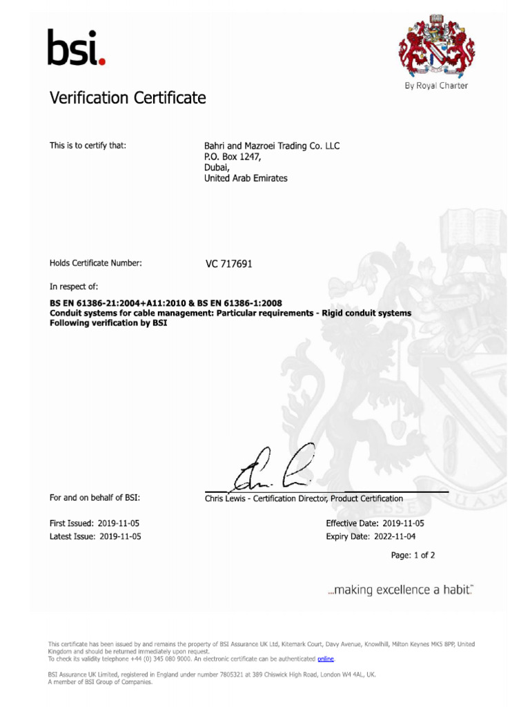 Bsi Certificate | PDF