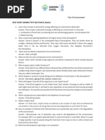 Our Environment Worksheet Class 4 C | PDF | Pollution | Natural Environment