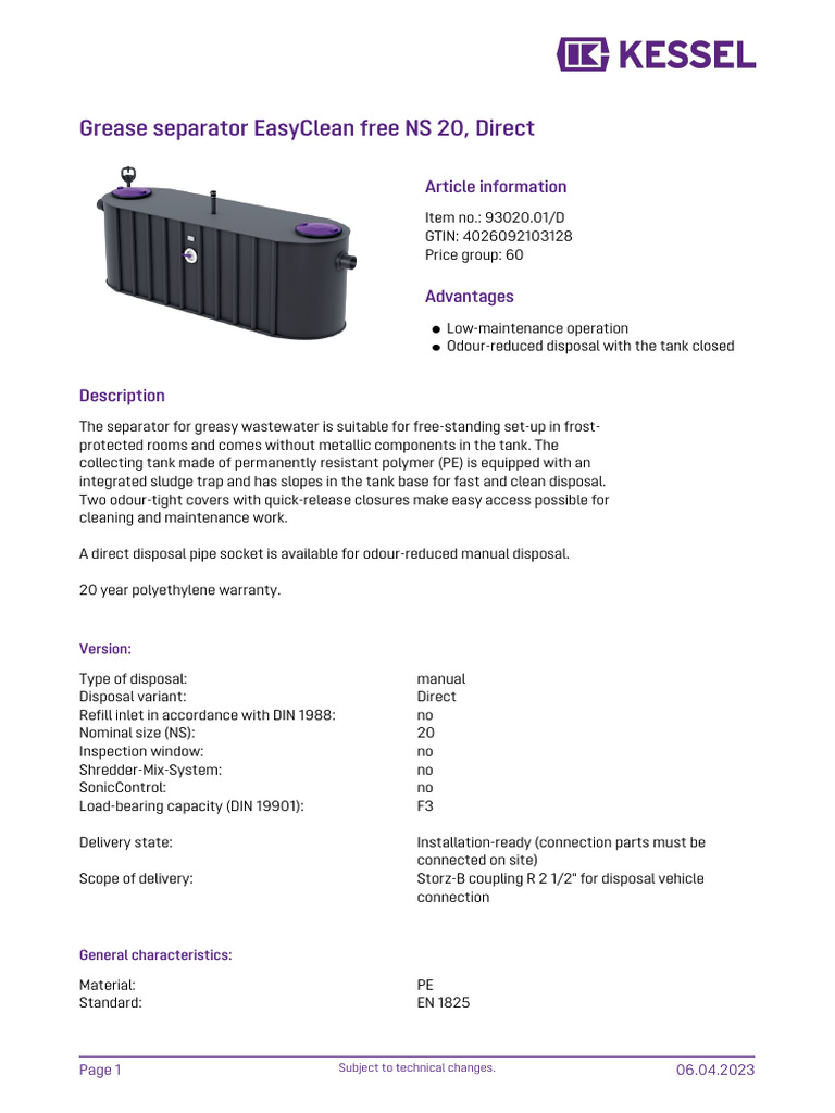 kessel_93020.01_D | PDF | Pipe (Fluid Conveyance) | Manufactured Goods