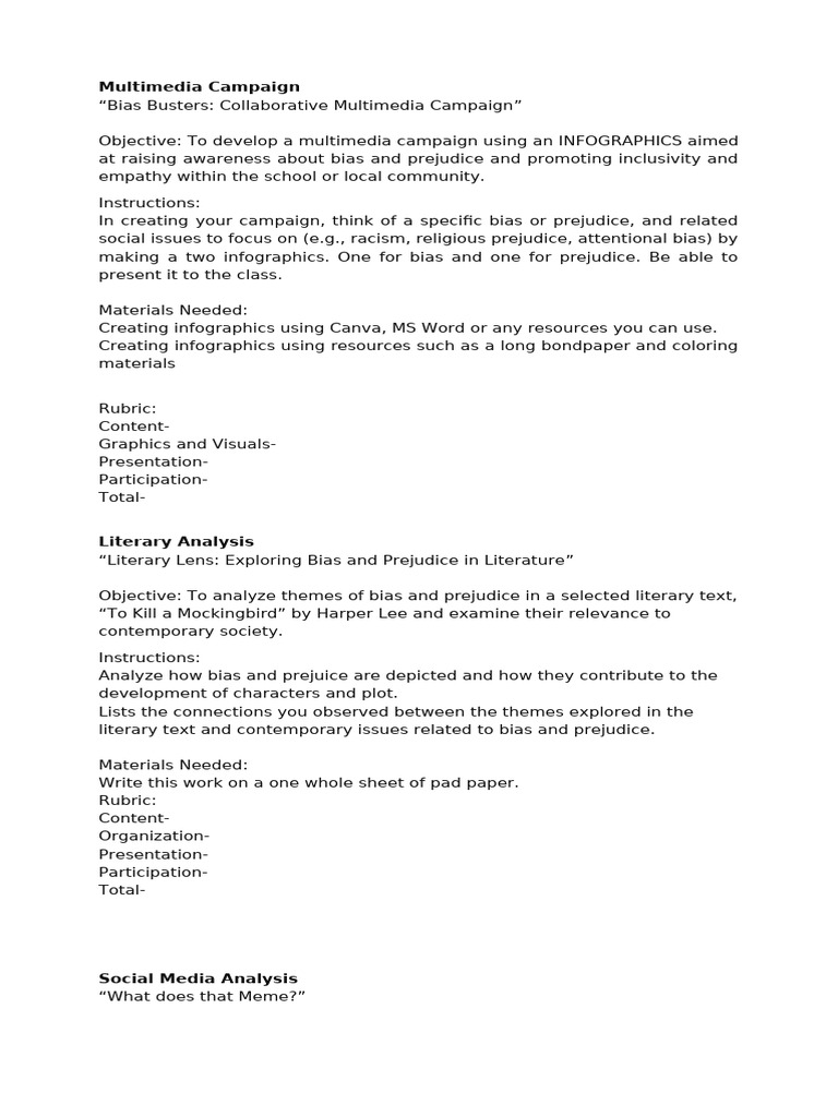 Performance Task | PDF