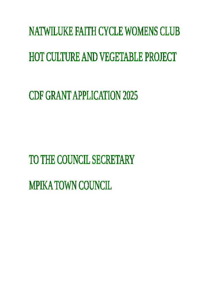 natwiluke hot culture project | PDF | Agriculture | Food Security