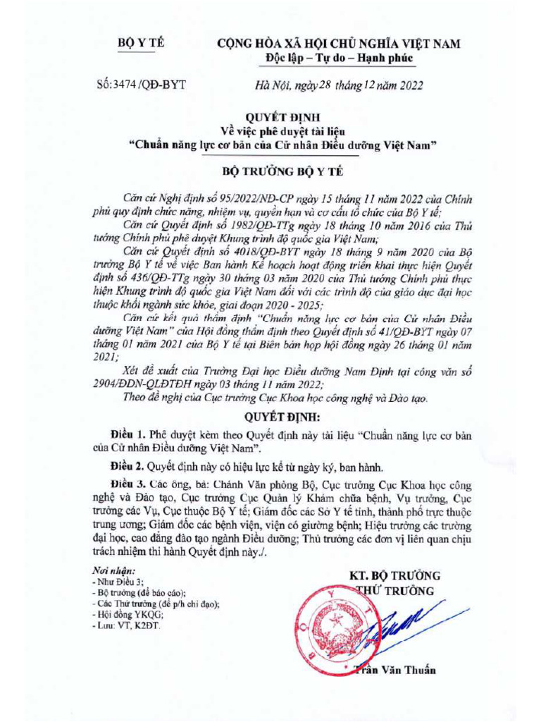 Quyet Dinh 3474 QD Byt - d7dfd | PDF