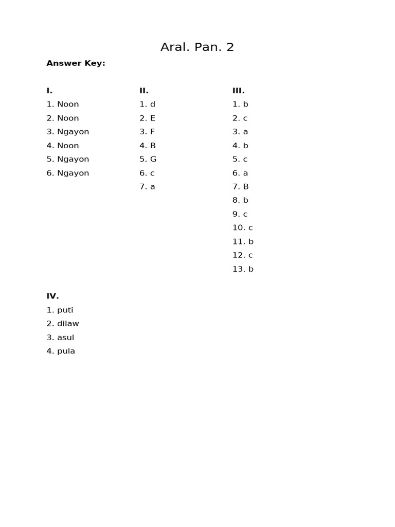 Aral Pan 2 | PDF
