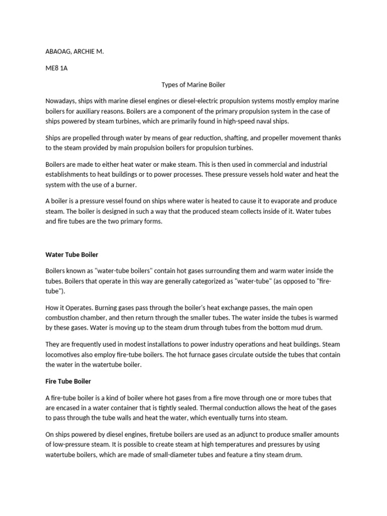 BOILER - ABAOAG, ARCHIE-WPS Office | PDF | Boiler | Steam