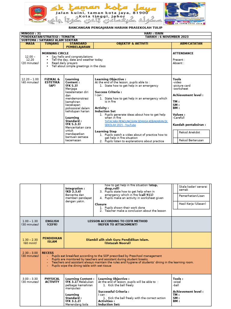 M31 Isnin 6.11.2023 Pra Tulip | PDF | Face