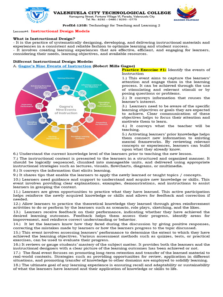 Instructional Design Models Guide | PDF | Instructional Design | Learning