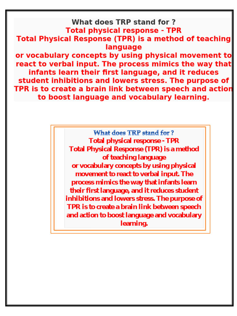 What Does TRP Stand For ? | PDF