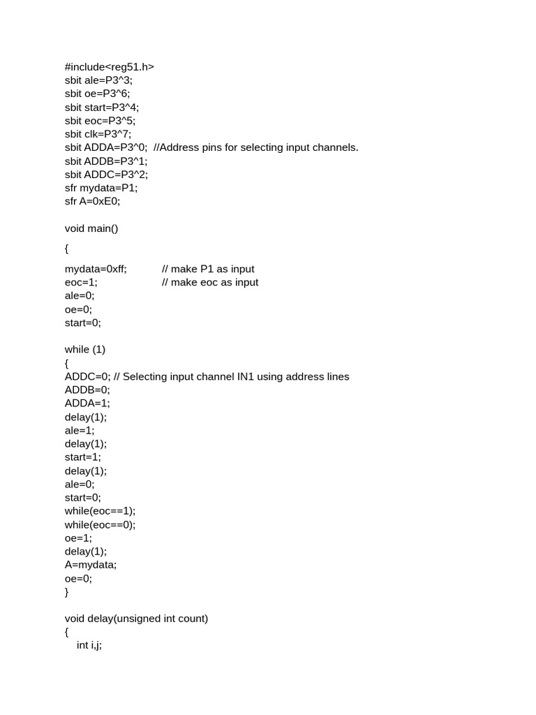 ADC Interfacing | PDF