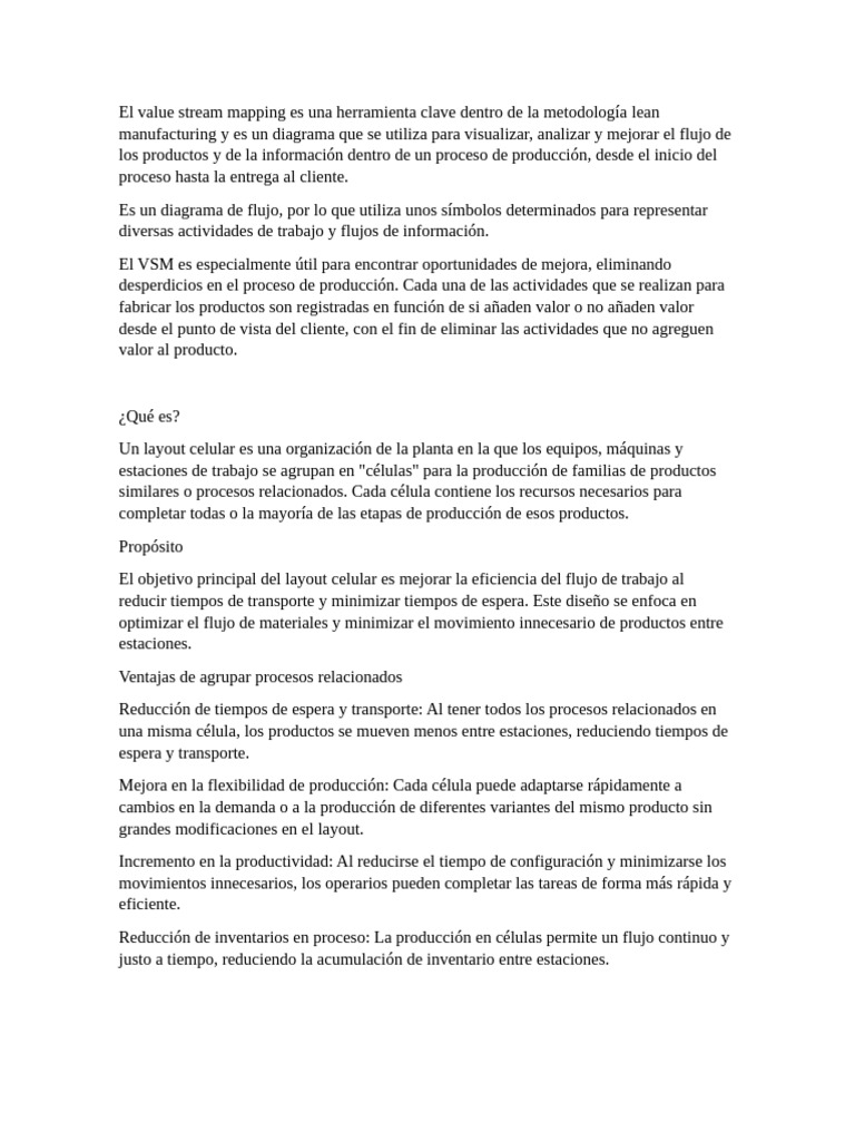 Pasos para Diseñar Un Layout Esbelto | PDF | Lean Manufacturing ...