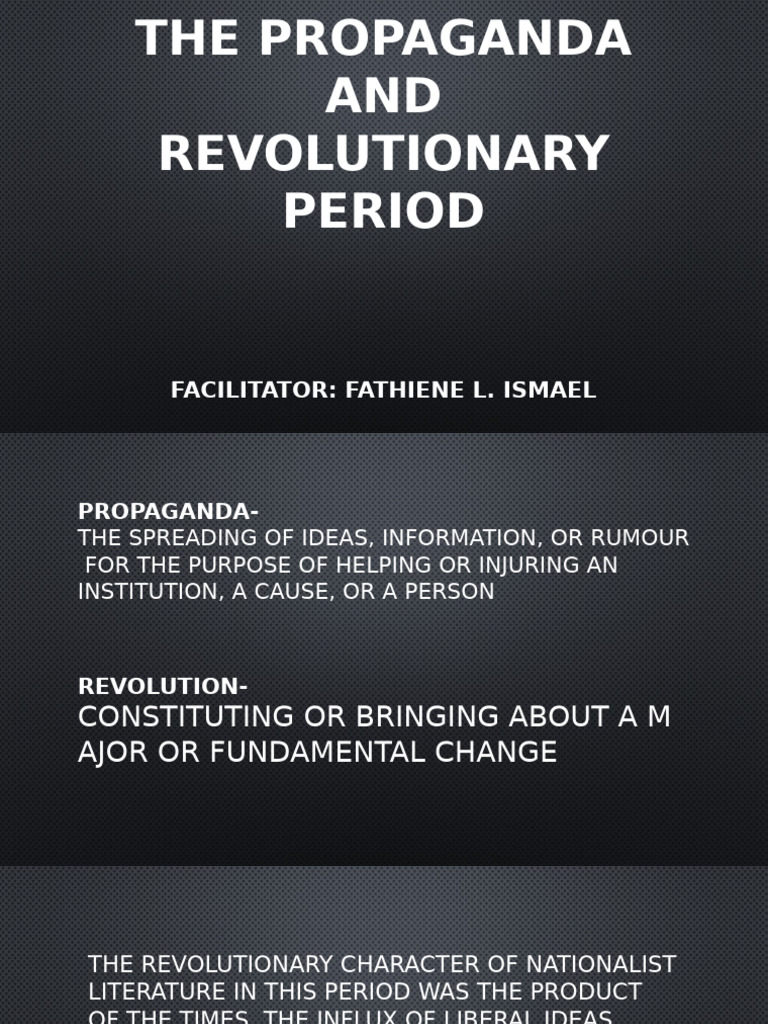 Propaganda and Revolutionary | PDF | Philippines